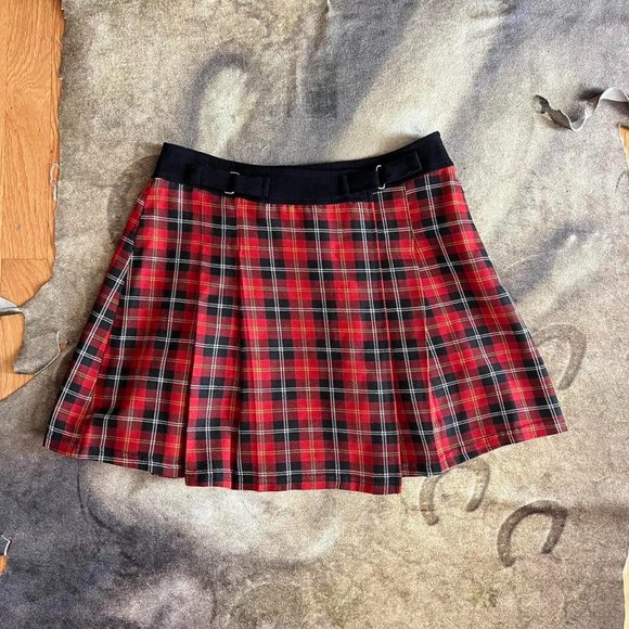 Rave 4 Real | Skirts | 9s Goth Grunge Plaid School Girl Pleated Mini ...